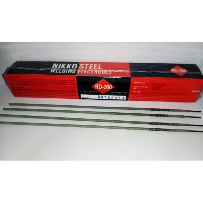 Jual Kawal las elektroda kawat las listrik Nikko Steel RD260 1,6mm | Shopee Indonesia