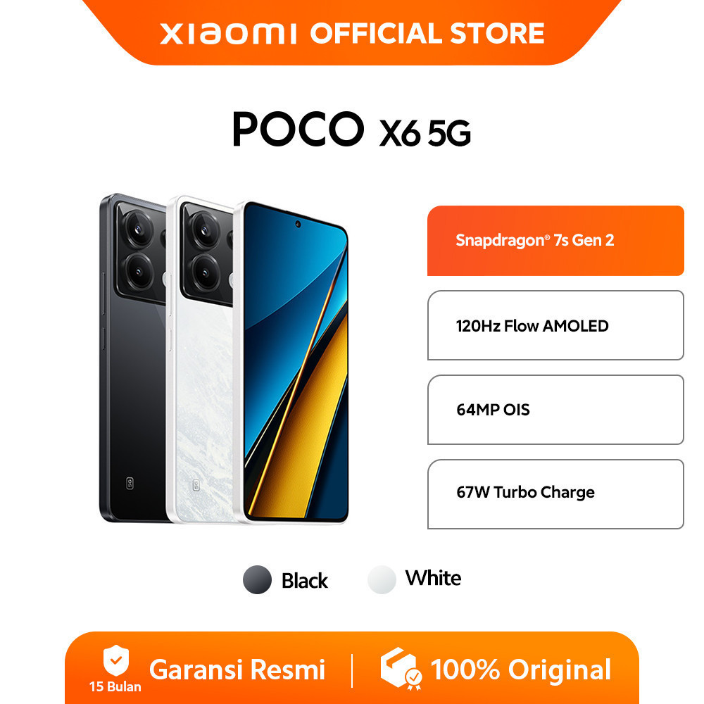 Jual POCO X6 (12/256GB) | Snapdragon® 7s Gen 2| FIow AMOLED CrystalRes ...