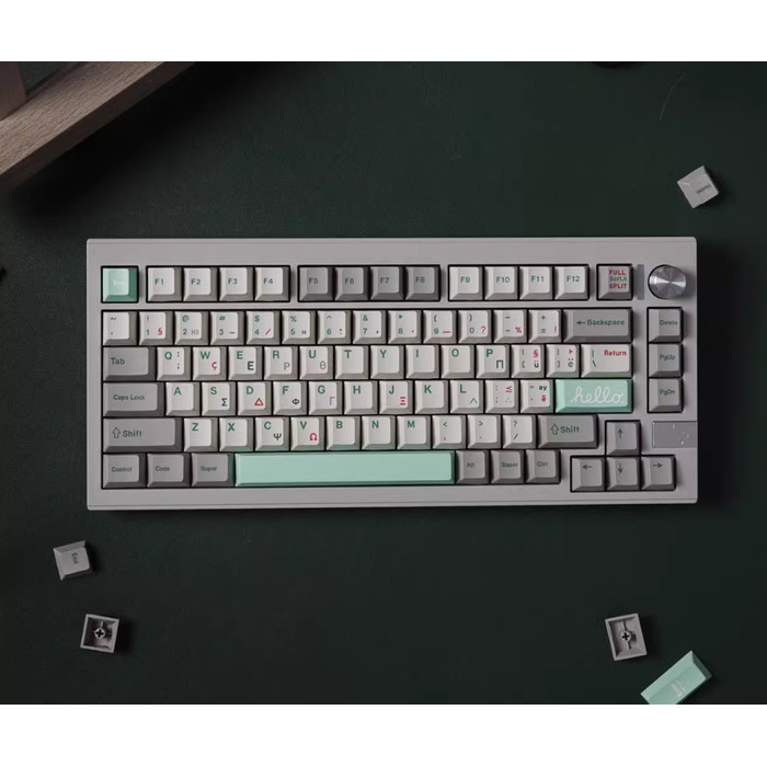 Jual Keycaps Yongqiu PBT Dye Sub Cherry Profile Retro Cyan Colorways ...