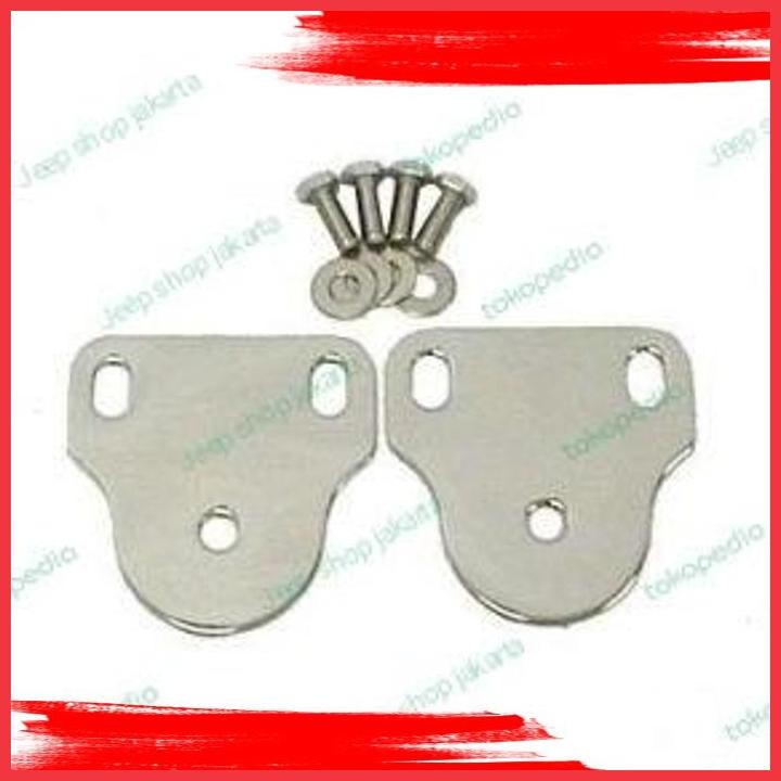 Jual (JSHO) ENGSEL FRAME KACA DEPAN BAGIAN DALAM STAINLESS JEEP CJ7 ...