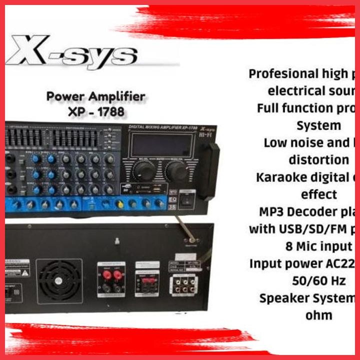 Jual (SOU) POWER AMPLIFIER MEREK X-SYS MODEL XP-1788 | Shopee Indonesia