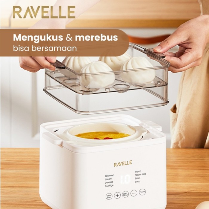 Jual SLOW COOKER + STEAMER RAVELLE - Kapasitas 1 Liter | Shopee Indonesia