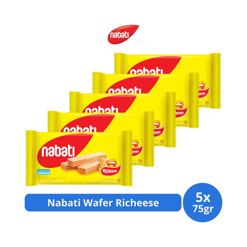 Jual Nabati Wafer Richeese 75gr x 5 pcs | Shopee Indonesia