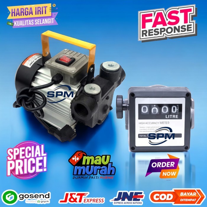Jual Jual! Pompa Transfer Solar Ac 220V + Flow Meter Solar 4 Digit ...