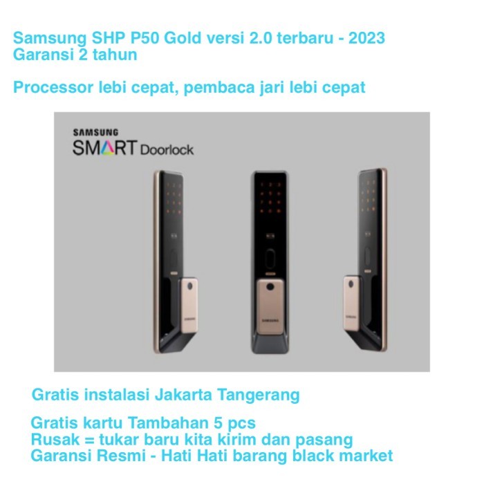 Jual Samsung Smart Door Lock SHS-P50 terbaik | Shopee Indonesia