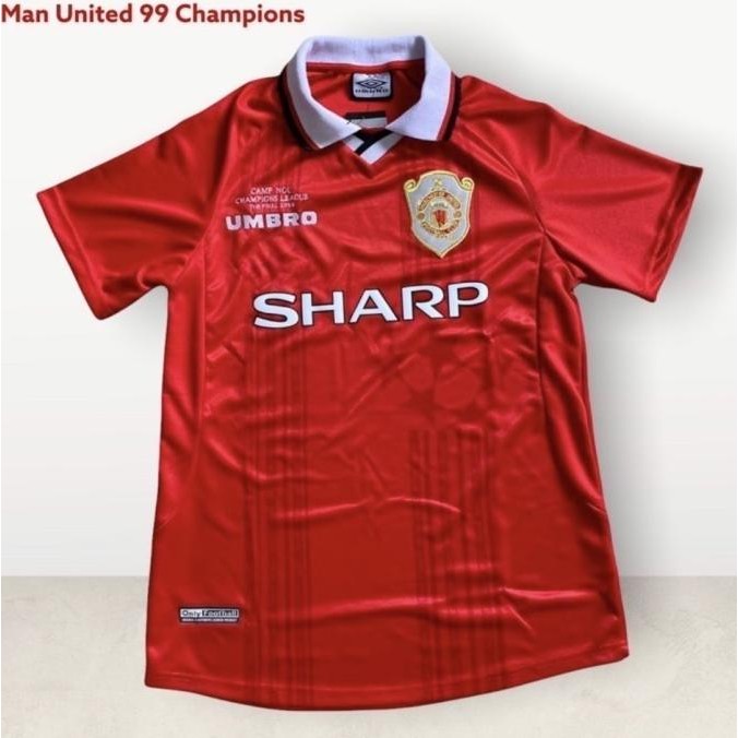 Jual JERSEY RETRO MU 1999 CHAMPIONS UCL | Shopee Indonesia