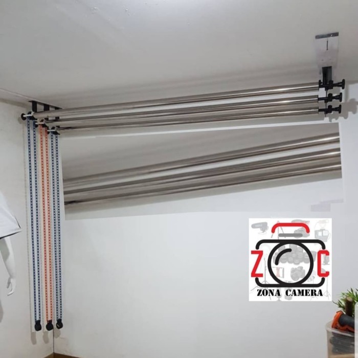 Jual Promo!! Tiang Bar Background Expander 3 4 6 Kerekan Backdrop Foto ...