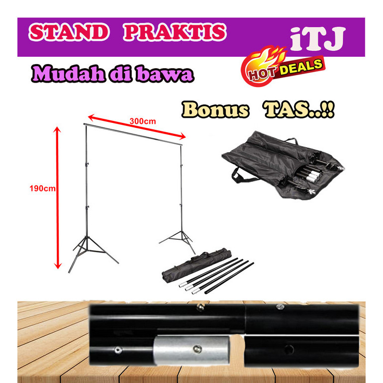 Jual Ready Stock Besi Tiang Kaki Besi Back Ground Background Screen ...