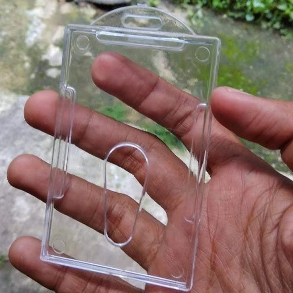 Jual Frame Casing Id Card Tempat Id Card holder Kaca Acrylic Transparan Bening | Shopee Indonesia