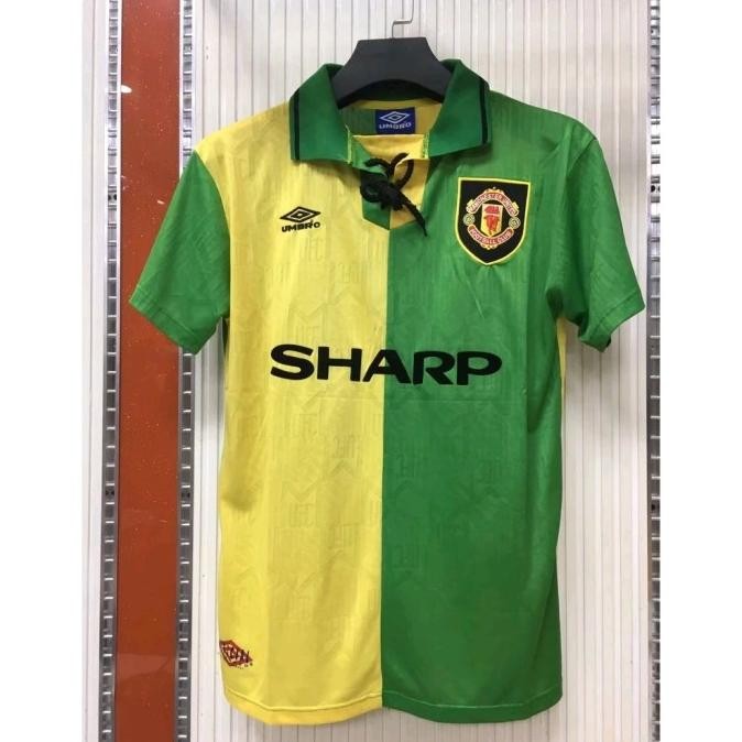 Jual JERSEY MANCHESTER UNITED RETRO 1992-93 VINTAGE HIJAU KUNING ...