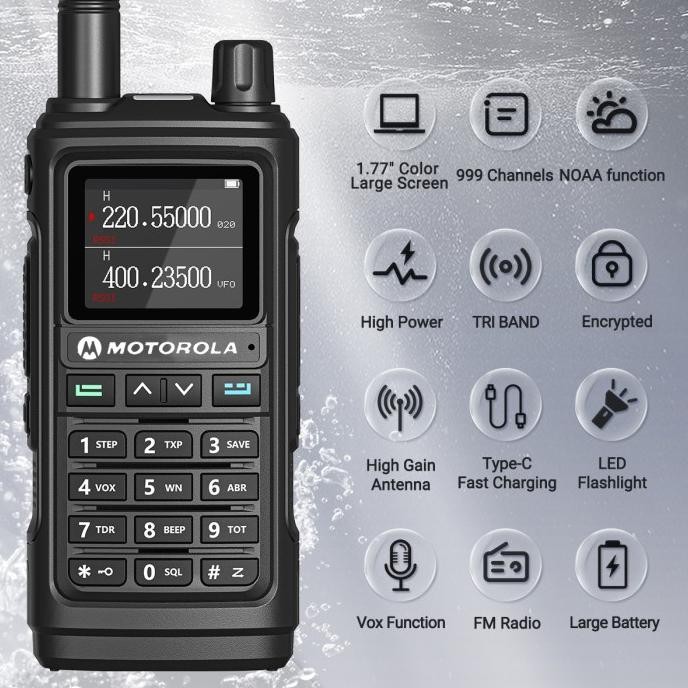 Jual Handy Talky Motorola HX380 Walkie Talkie 10 Watt HT Mini Jarak ...