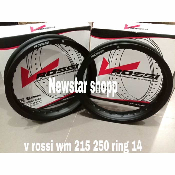 Jual velg rossi 215 250 14 velg v rossi wm ring 14 215 250 black ...