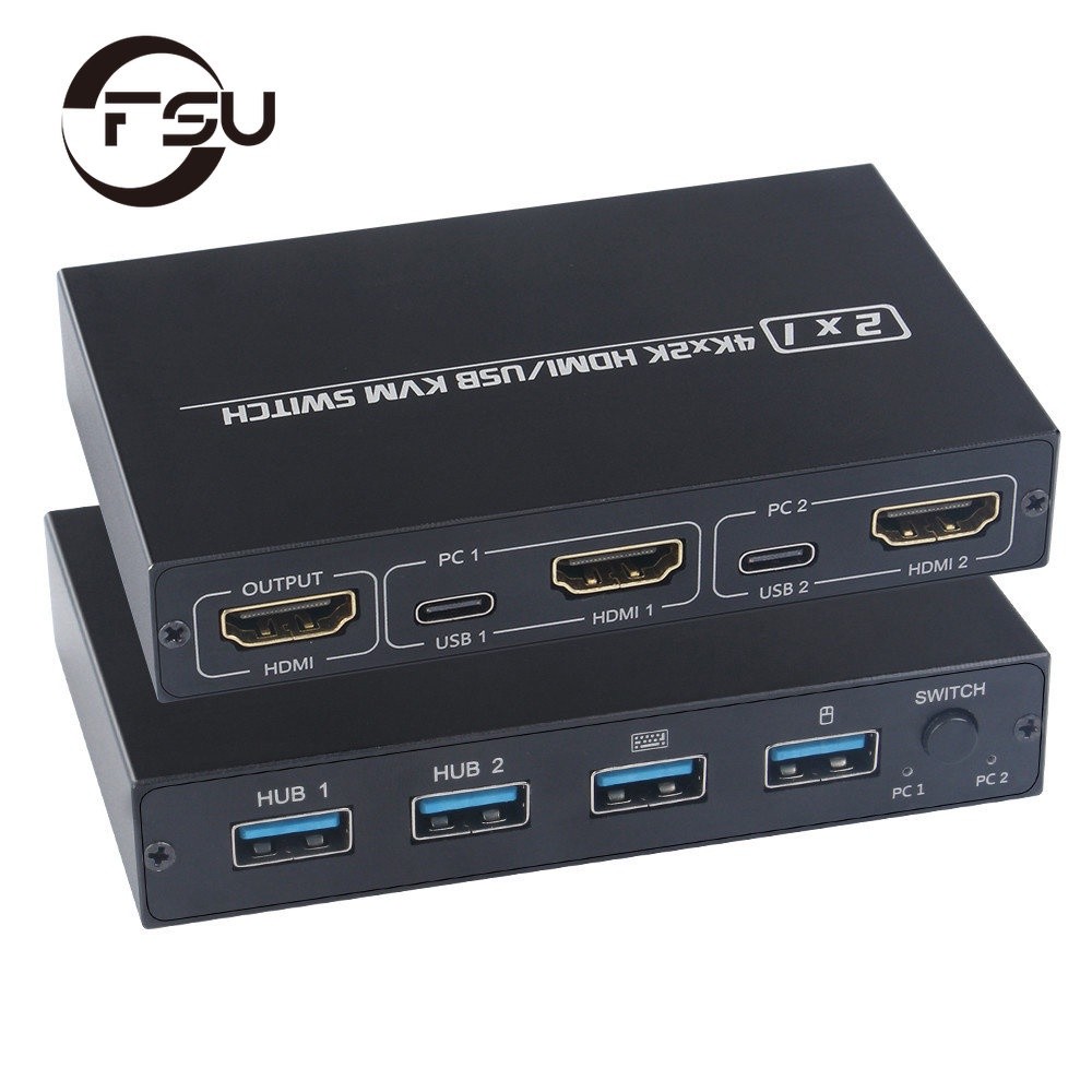 Jual 4K KVM Switch HDMI Kompatibel dengan 2 Port Kotak USB untuk ...