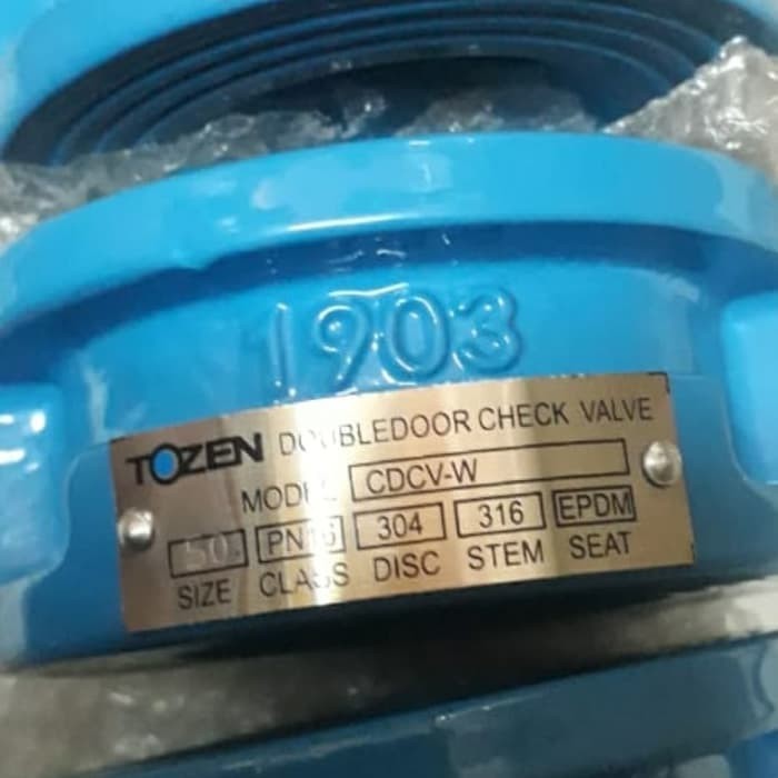 Jual Tozen Wafer Check Valve 3 inch Cast Iron Disc SS 304 10K | Shopee ...