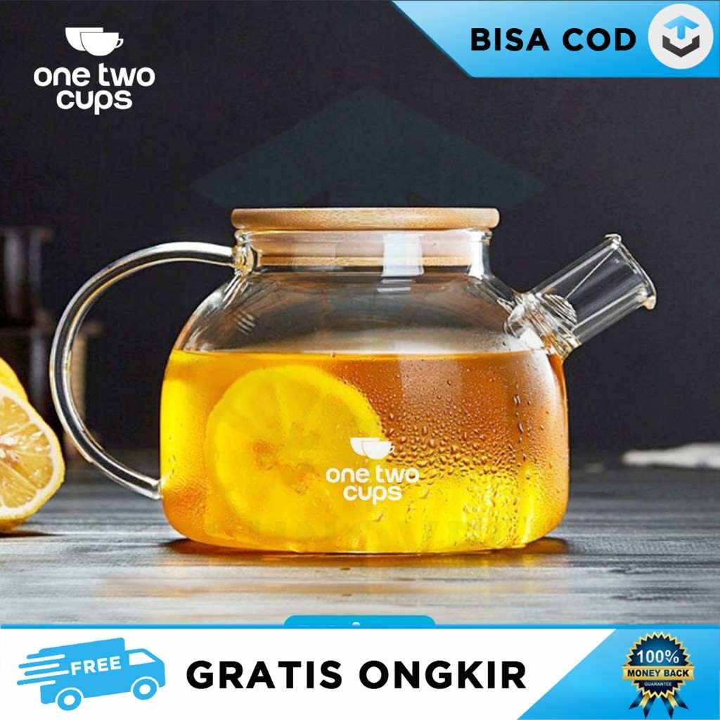 Jual TEKO TEH AESTHETIC TEA POT KACA TAHAN PANAS PITCHER INFUSER ...