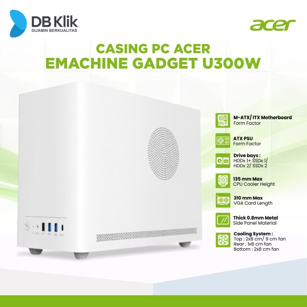 Jual Acer Casing Pc Emachine Gadget U300W M-Atx White - U300 | Shopee ...