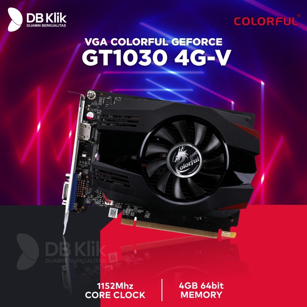 Jual Colorful Vga Geforce Gt1030 4G-V Gddr4 Hdmi - Vga Gt 1030 4Gb ...