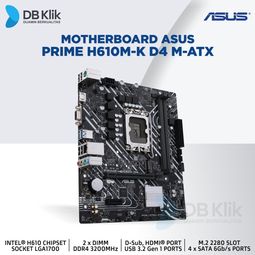 Jual Asus Motherboard Prime H610M-K D4 M-Atx Lga1700 Hdmi D-Sub - H610M K | Shopee Indonesia