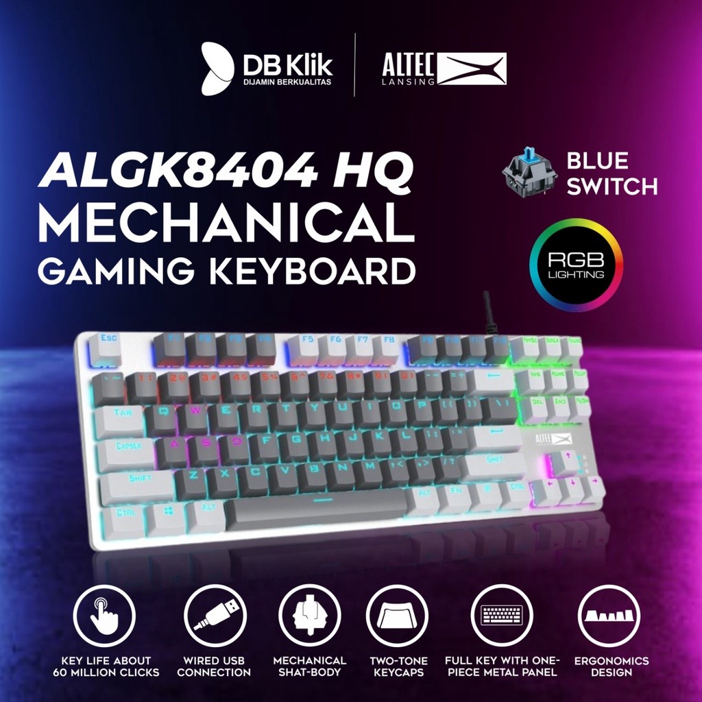Jual Altec Lansing Keyboard Gaming Mechanical Algk-8404 Hq Wired Rgb ...