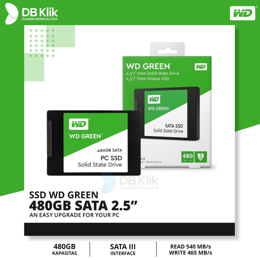 Jual Wd Ssd Green 480Gb Sata - Ssd Green 480Gb | Shopee Indonesia