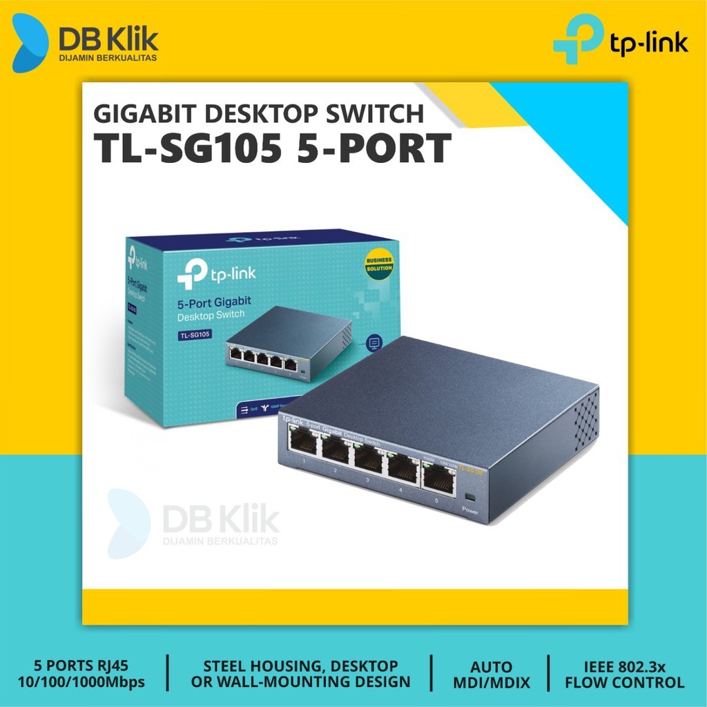 Jual Tp-Link Desktop Switch Tl-Sg105 5 Port Gigabit -Hub Tp Link Tl ...