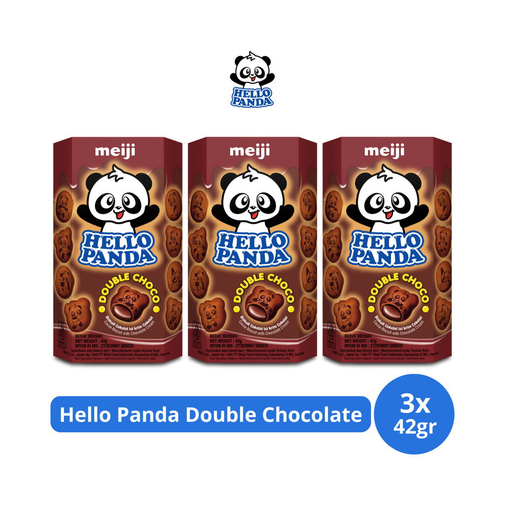 Jual Hello Panda Double Chocolate 42gr x 3 pcs | Shopee Indonesia