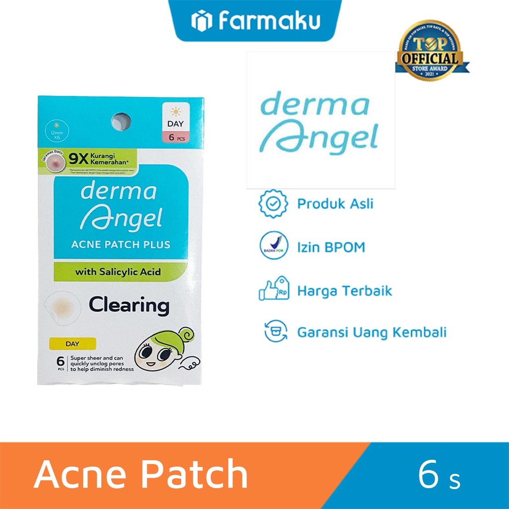 Jual Derma Angel Acne Patch Plus with Salicylic Acid Day Isi 6 Pcs ...