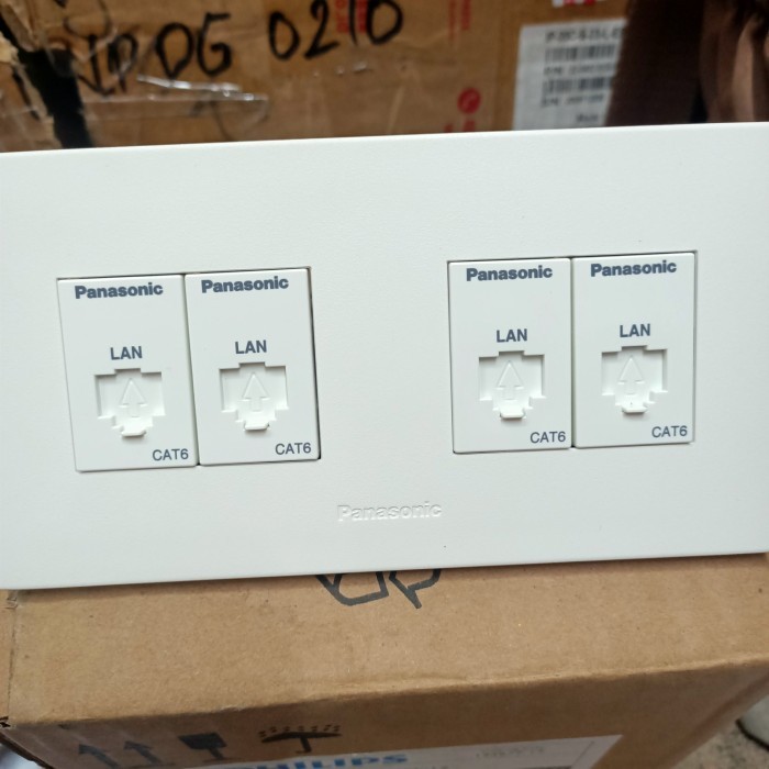 Jual Outlet Data Cat 6 4 Gang Panasonic | Shopee Indonesia