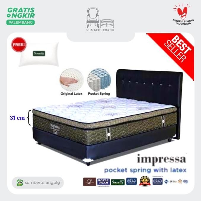 Jual Spring Bed Kasur Elite Serenity Pocket Latex Impressa / Matras ...