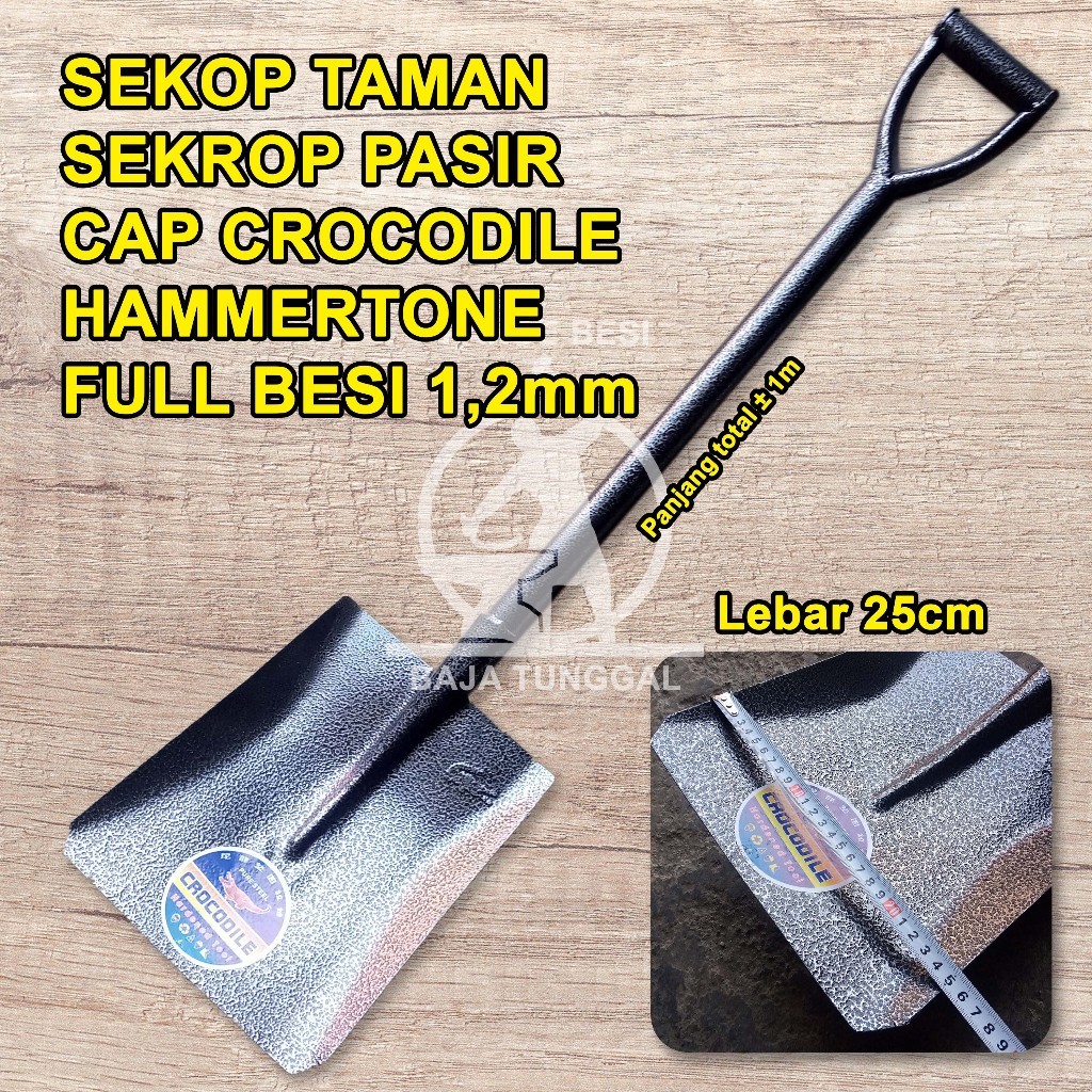 Jual Sekrop Pasir Hammertone Gagang Besi Serok Sekop Cap Crocodile ...