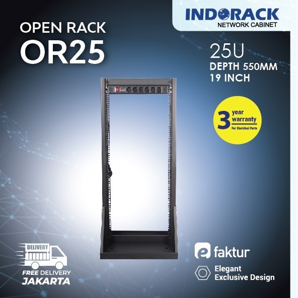 Jual NEW Open Rack INDORACK Rack Server 25U OR25 Indorack Open Rack 19 ...