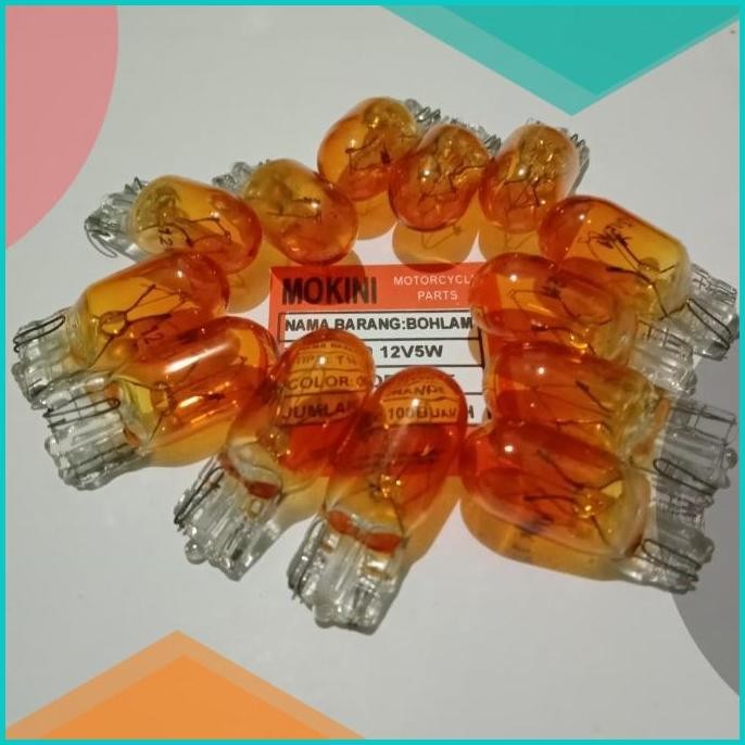 Jual BOHLAM SENJA COLOK TANCAP T10 ORANGE 12V 5WATT MOTOR/MOBIL ...