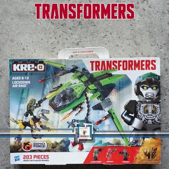 Jual Kre-o Kreo Transformers Dino Force Lockdown Air Raid Set Bricks 203pcs | Shopee Indonesia