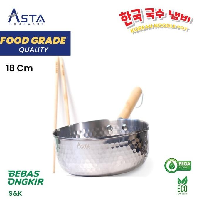 Jual Panci Susu Stainless Steel Gagang Kayu-Asta Sauce Pan 18cm Free ...