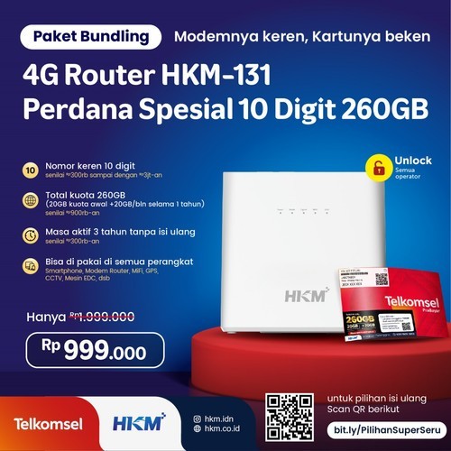 Jual TERMURAH - Modem Wifi 4G XL Satu Lite Family HKM N401 UNLOCK Free ...