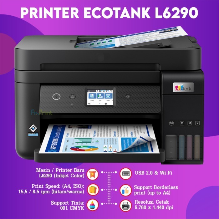 Jual Printer Epson L6290 L 6290 Print Scan Copy Fax Wi-Fi Duplex ADF ...