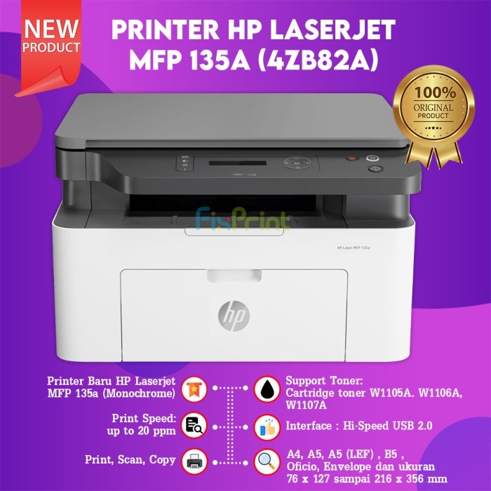 Jual Printer HP laserjet 135A MFP Print Scan Copy Garansi Resmi 1 Tahun | Shopee Indonesia