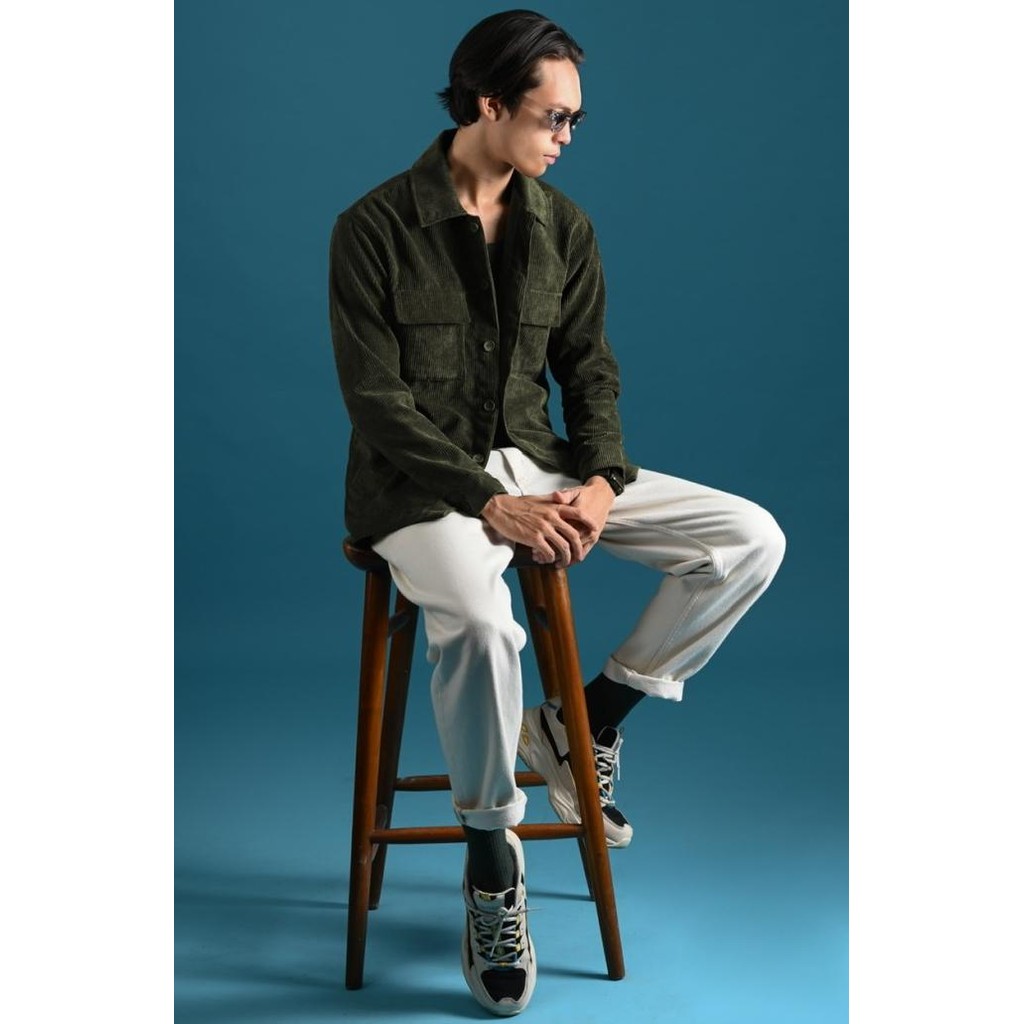Jual Murah Jaket Prepp Studio Corduroy Overshirt Jacket Army | Shopee ...