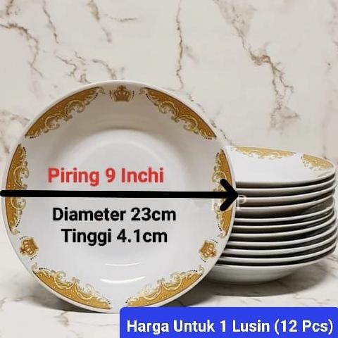 Jual PIRING MAKAN KERAMIK MURAH UKURAN INCI HARGA UNTUK 1 LUSIN (12 PCS ...