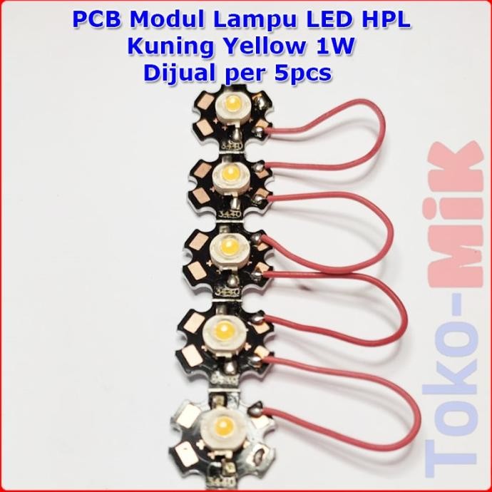Jual Modul LED HPL Kuning 1W LED HPL 3000K PCB Heatsink Aluminium ...