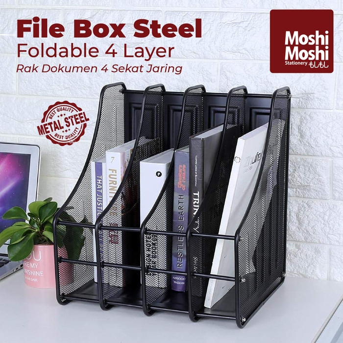 Jual HARGA DISC - File Box Foldable Steel 4 Layer Rak Penyimpanan ...