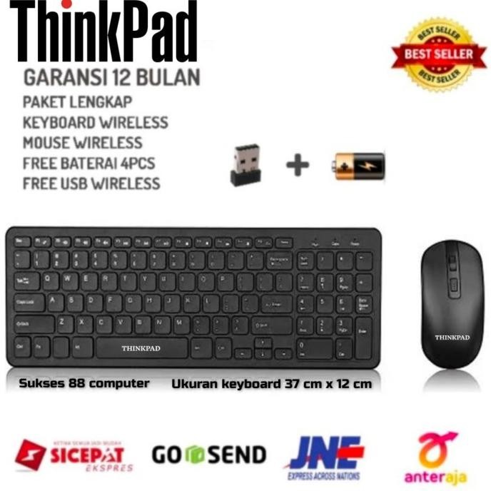 Jual Paket Keyboard Thinkpad Gkm520 Wireless & Mouse Combo Set Key ...