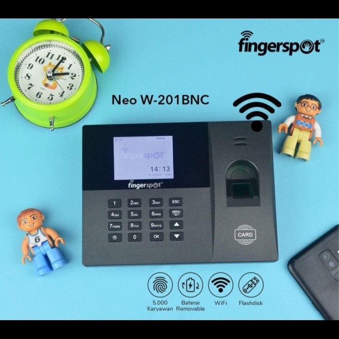 Jual Mesin Fingerprint Absensi Jari Fingerspot Neo W-201Bnc Wifi ...