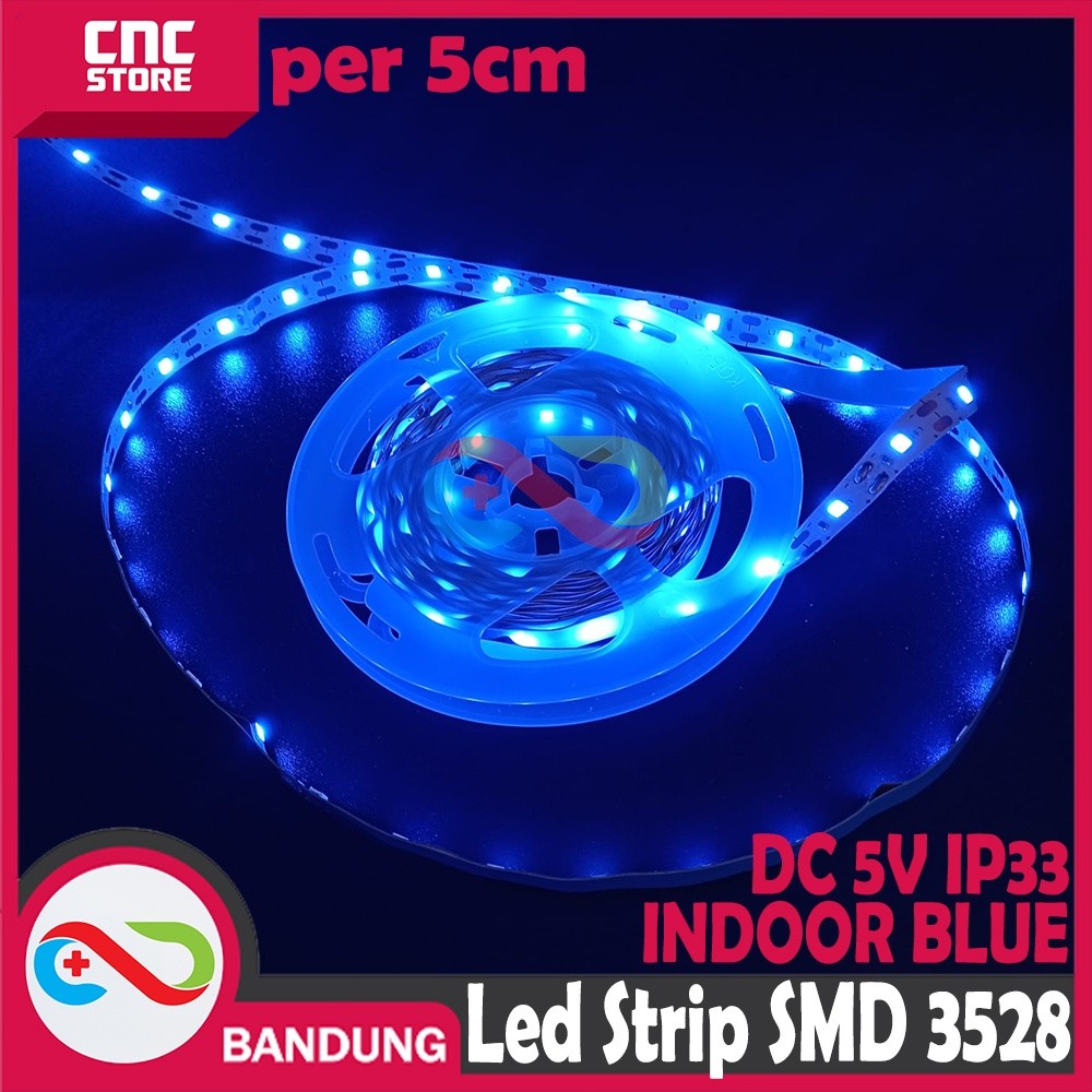 Jual LED STRIP SMD 3528 SINGLE COLOUR DC 5V IP33 INDOOR BLUE PER 5CM ...