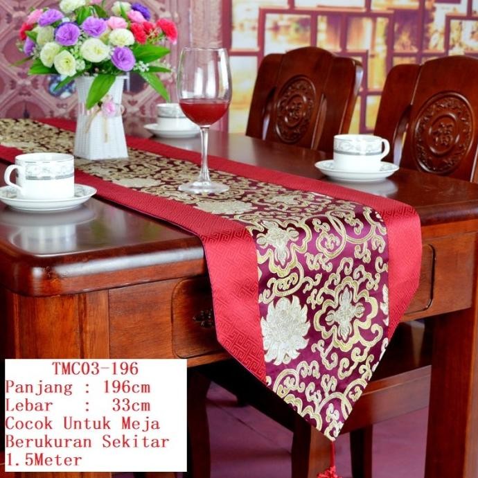 Jual Taplak Meja Table Runner PREMIUM Imlek Naga 2024 Dekorasi Sincia C ...