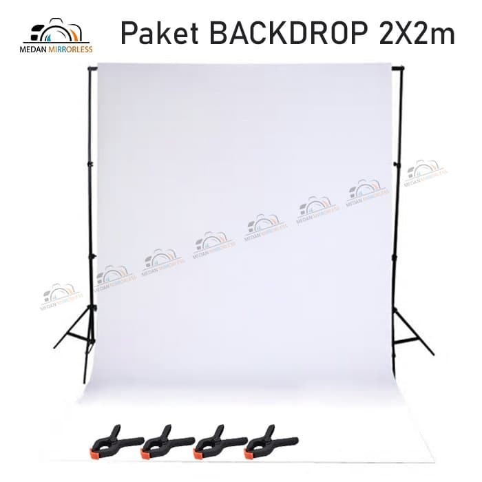 Jual HARGA DISC - Paket Background / Backdrop Studio Photo 2x2M WHITE ...