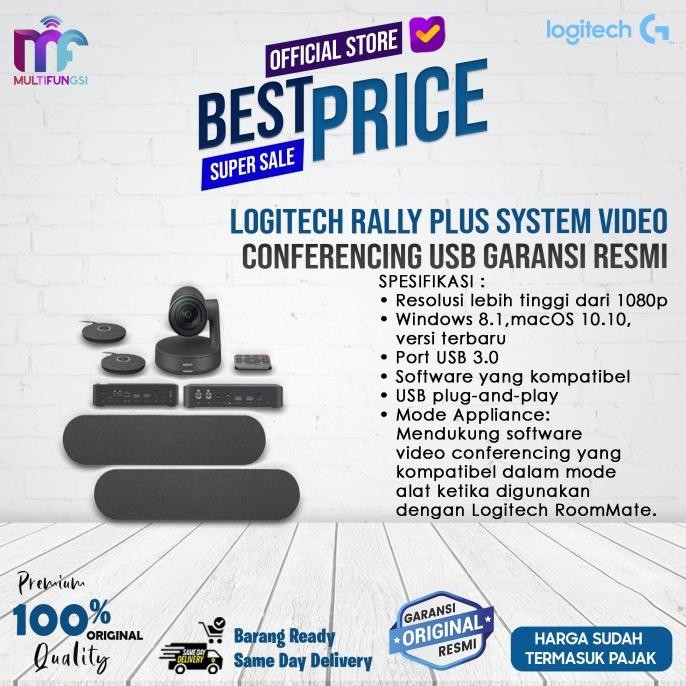 Jual Logitech Rally Plus System Video Conferencing USB Garansi Resmi ...