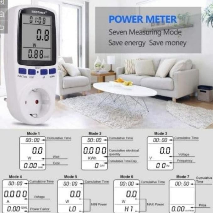 Jual Pengukur Listrik Kwh Digital Biaya Daya Power Volt Ampere Watt Meter | Shopee Indonesia