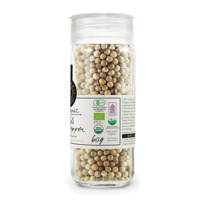 Jual East Java & Co Whole White Pepper - 60G (Lada Putih Utuh Organik ...