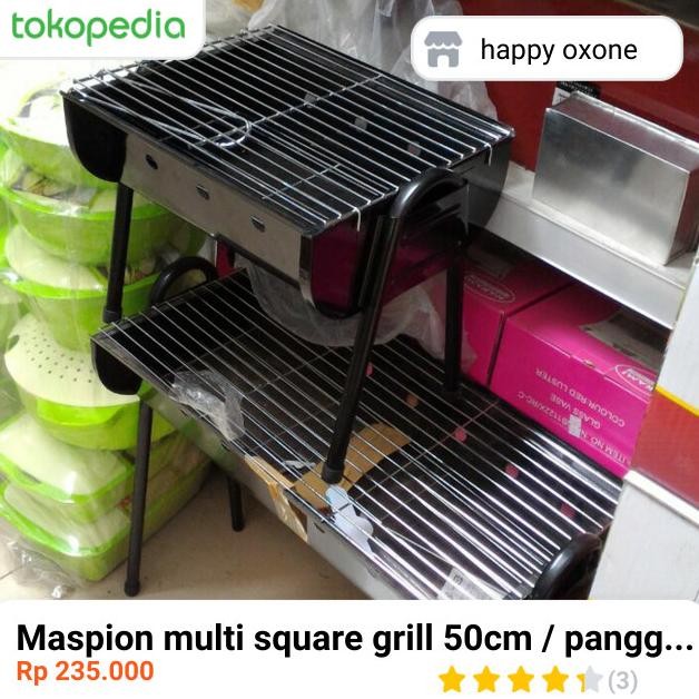 Jual Maspion Multi Square Grill 50cm Arang Alat Panggangan Barbeque BBQ ...